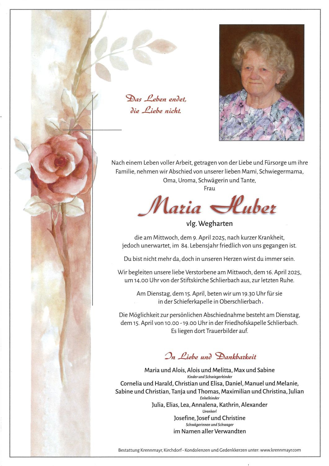 Todesfall Maria Huber